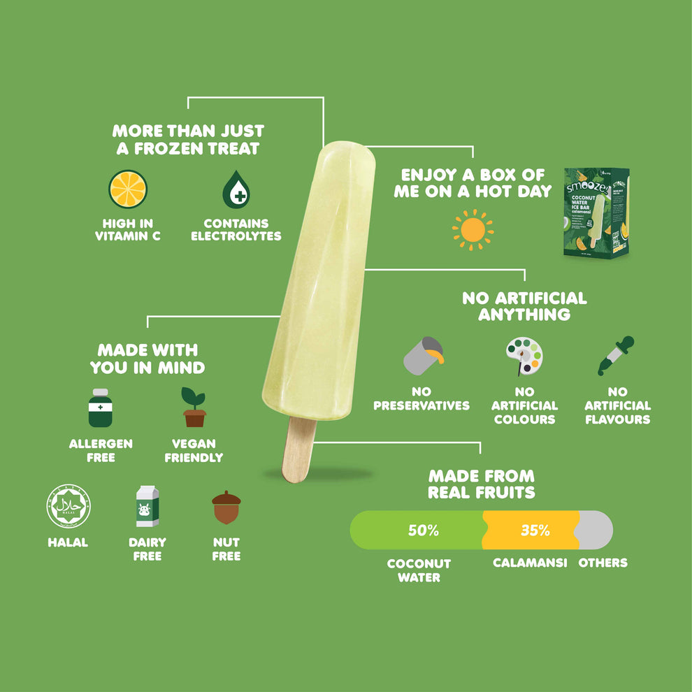Smooze!™ Coconut Water Ice Bar - Calamansi – My Store